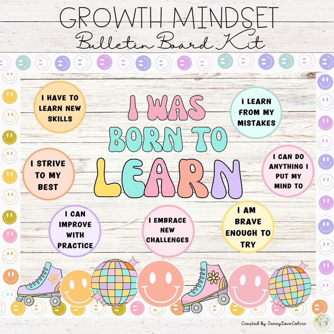 Motivational Quotes Bulletin Board Kit Growth Mindset Door Decor - Etsy