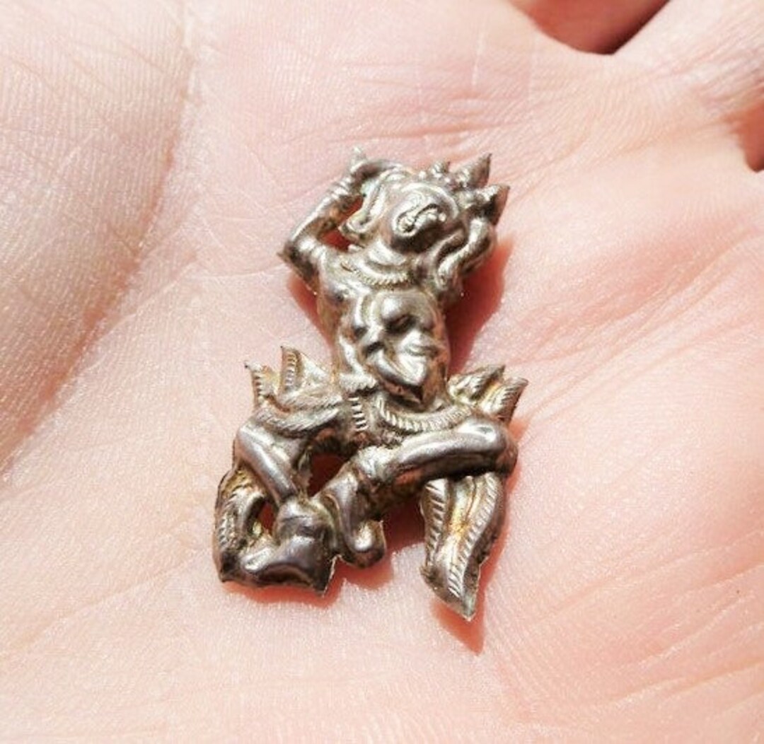 Antique Dancing Hindu Deity Sterling Silver Brooch, Wow, Amazing Art ...