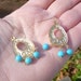 Vintage Dangle Victorian Style Gold Filled Faux Turquoise - Etsy