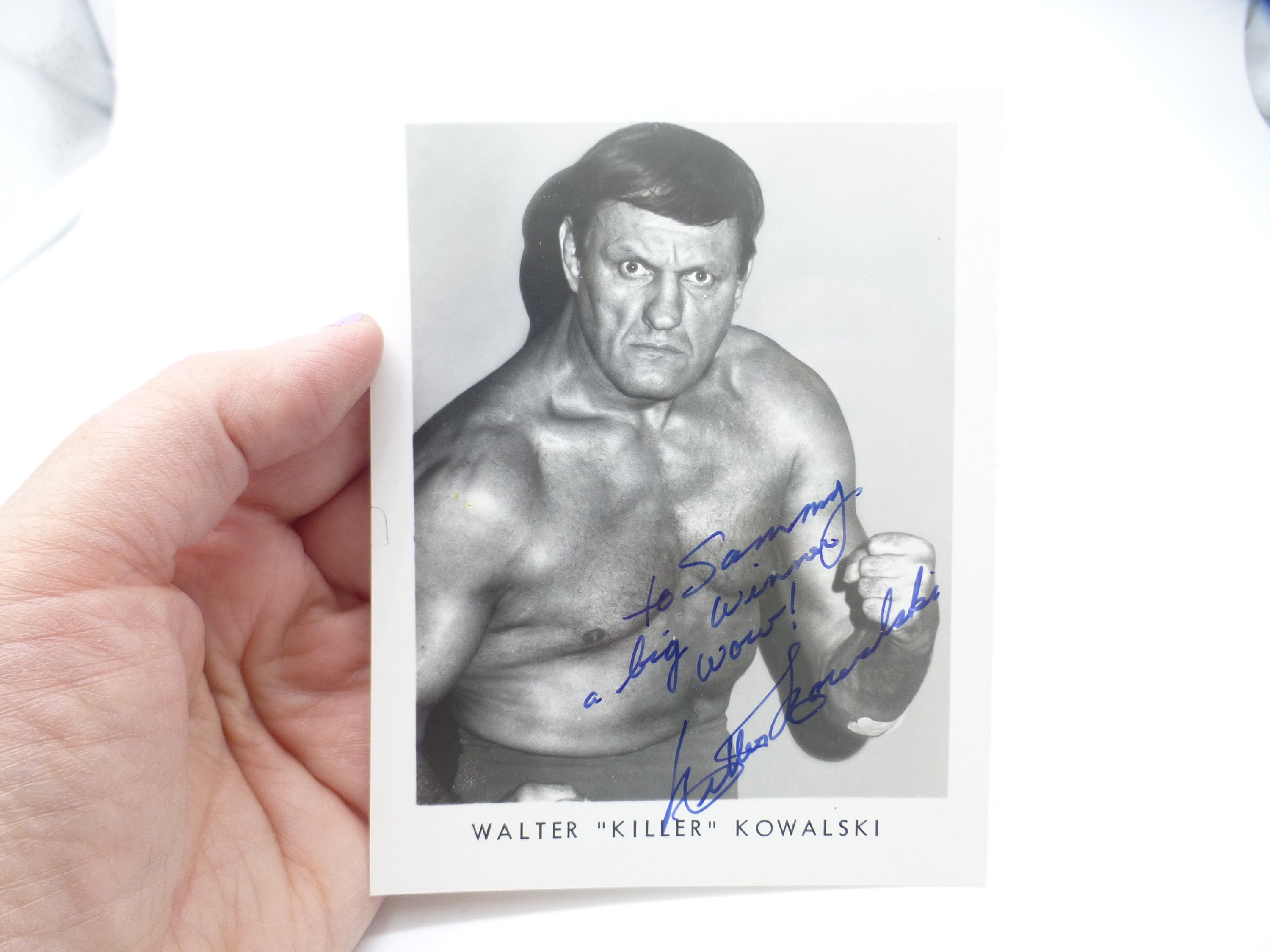 Vintage Signed Wrestler Walter Kowalski Large Photograph, All Original ...