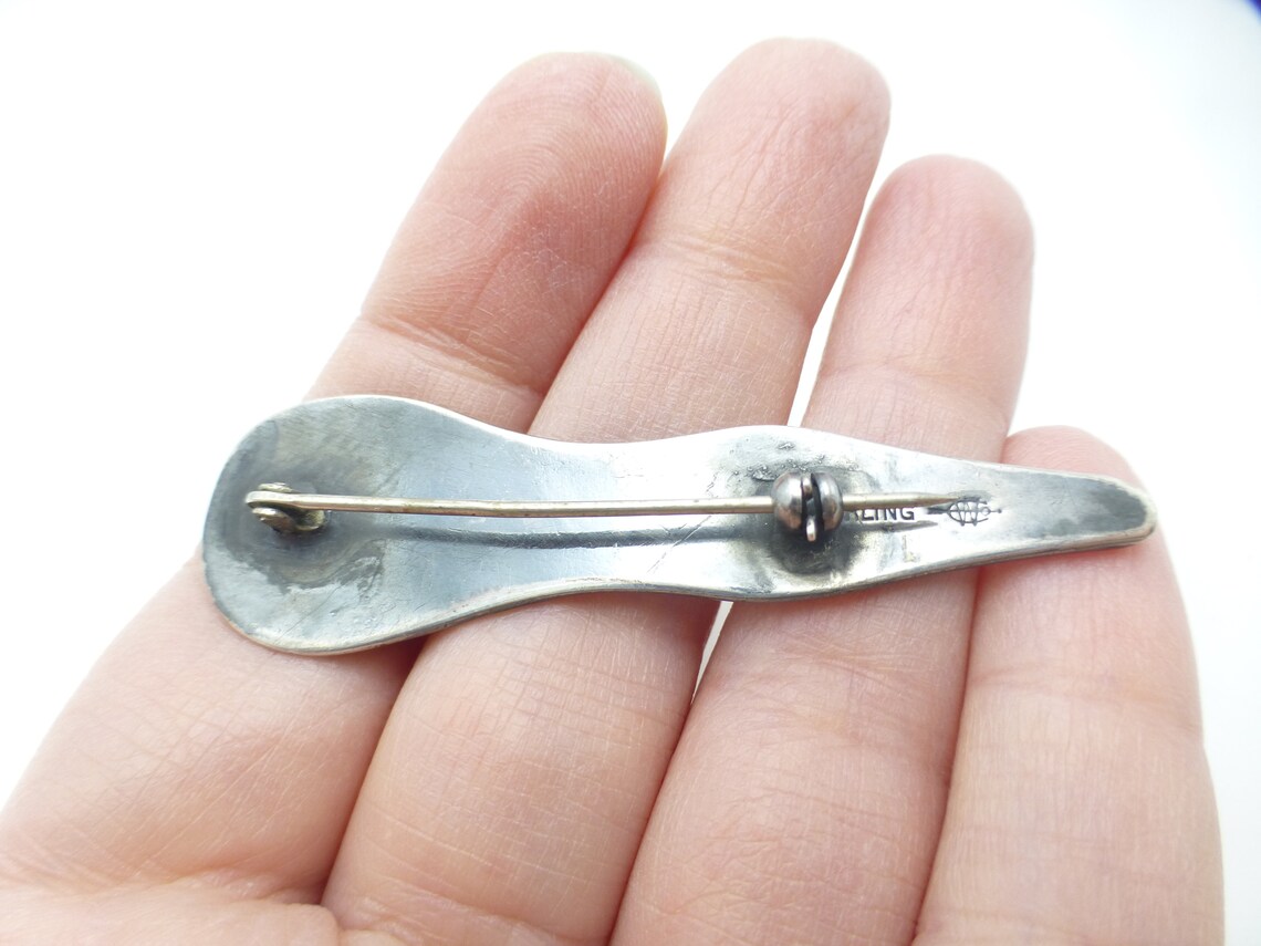 Antique Edwardian Solid Sterling Silver Spoon Top Brooch - Etsy