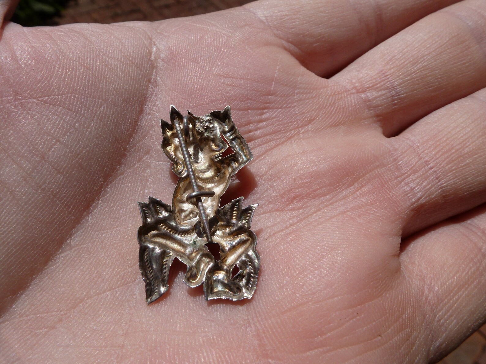 Antique Dancing Hindu Deity Sterling Silver Brooch Wow - Etsy