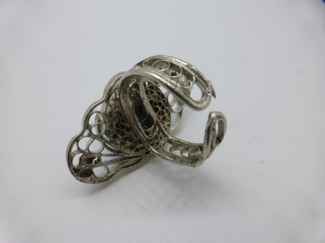 Art Deco Genuine Faience Scarab Egyptian Revival Silver Plated - Etsy