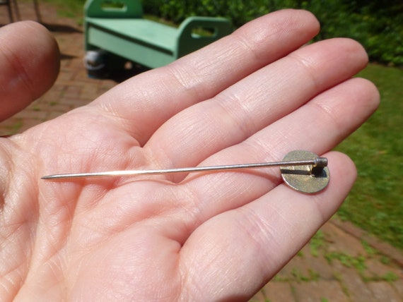 Antique Art Nouveau Solid Silver Lady Stick Pin, Circ… - Gem