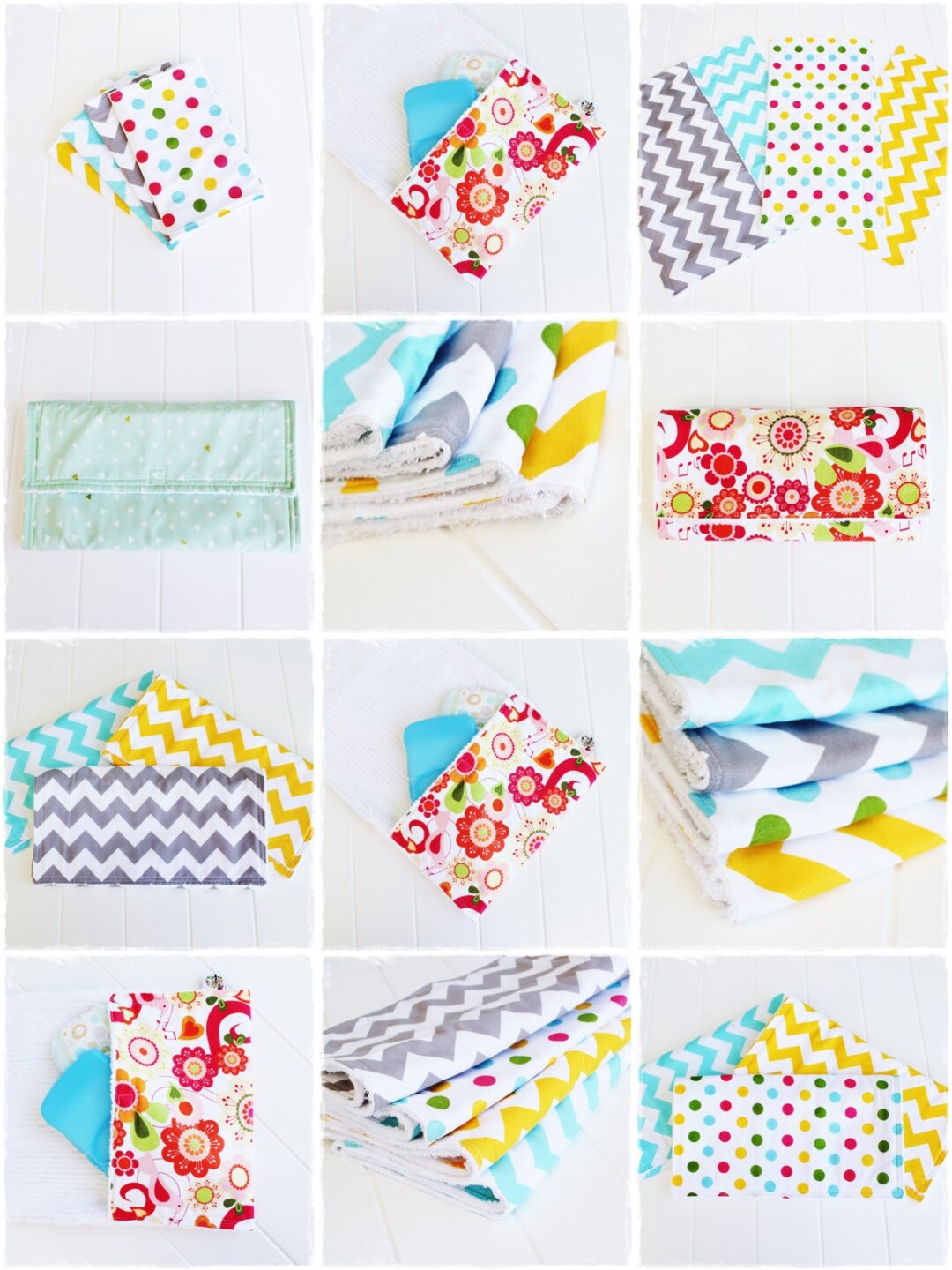 Change Mat With Storage Pouch and Burp Cloth - Etsy