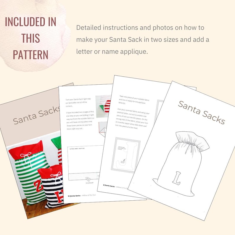 Santa Sack PDF Digital Pattern - Etsy