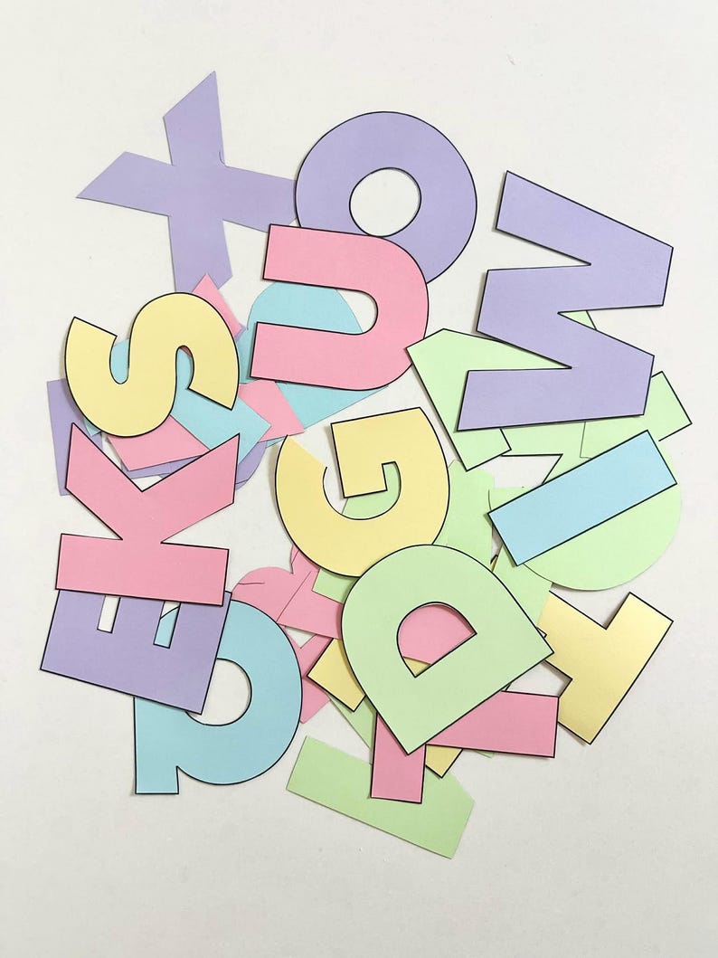 2 Inch Block Fabric Alphabet Letters (A-Z) and Numbers (0-9) - Digital ...