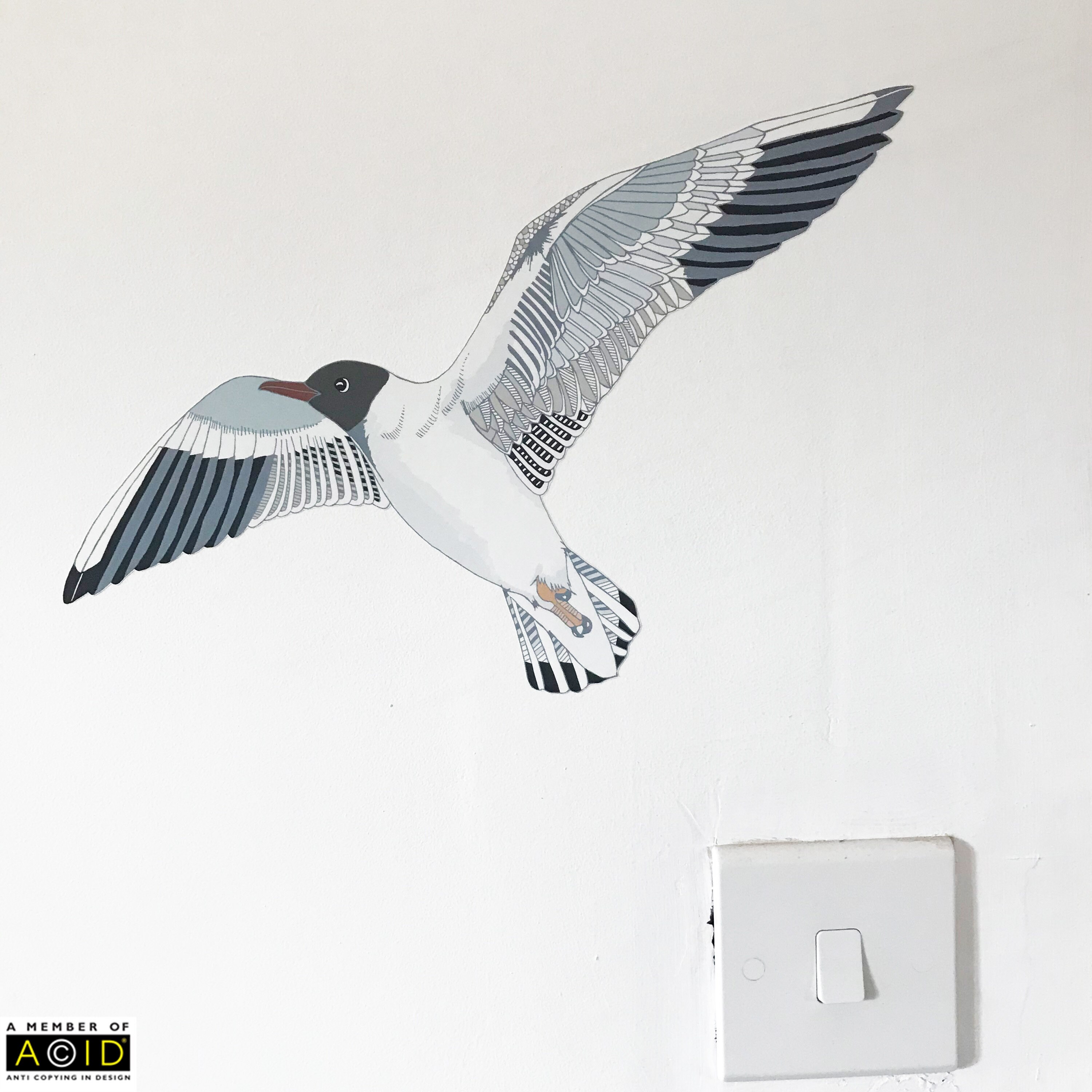 Gull Wall Sticker Set Nautical Wall Decals Flying Seagull - Etsy UK