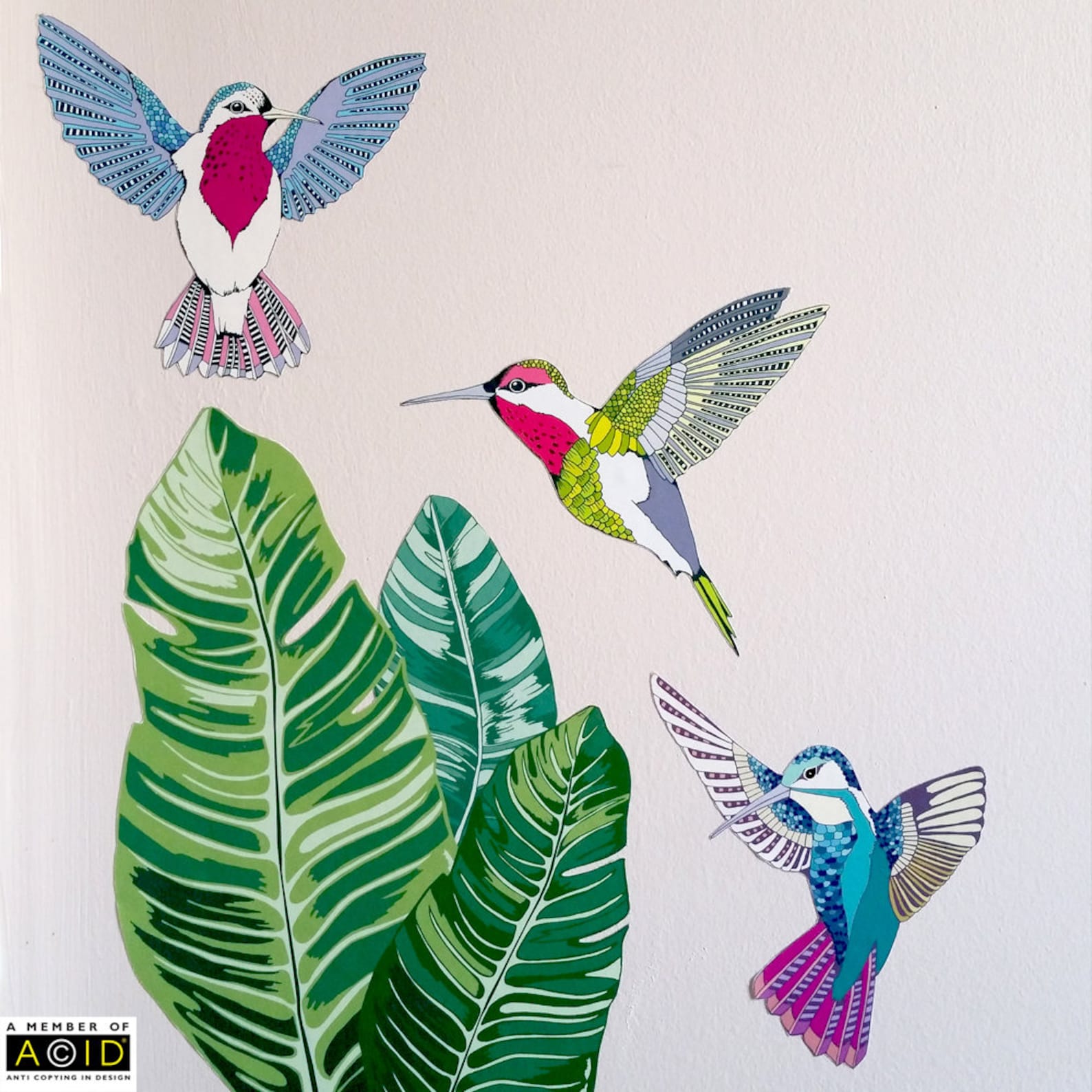 Hummingbird Wall Stickers Bird Wall Decals | Etsy