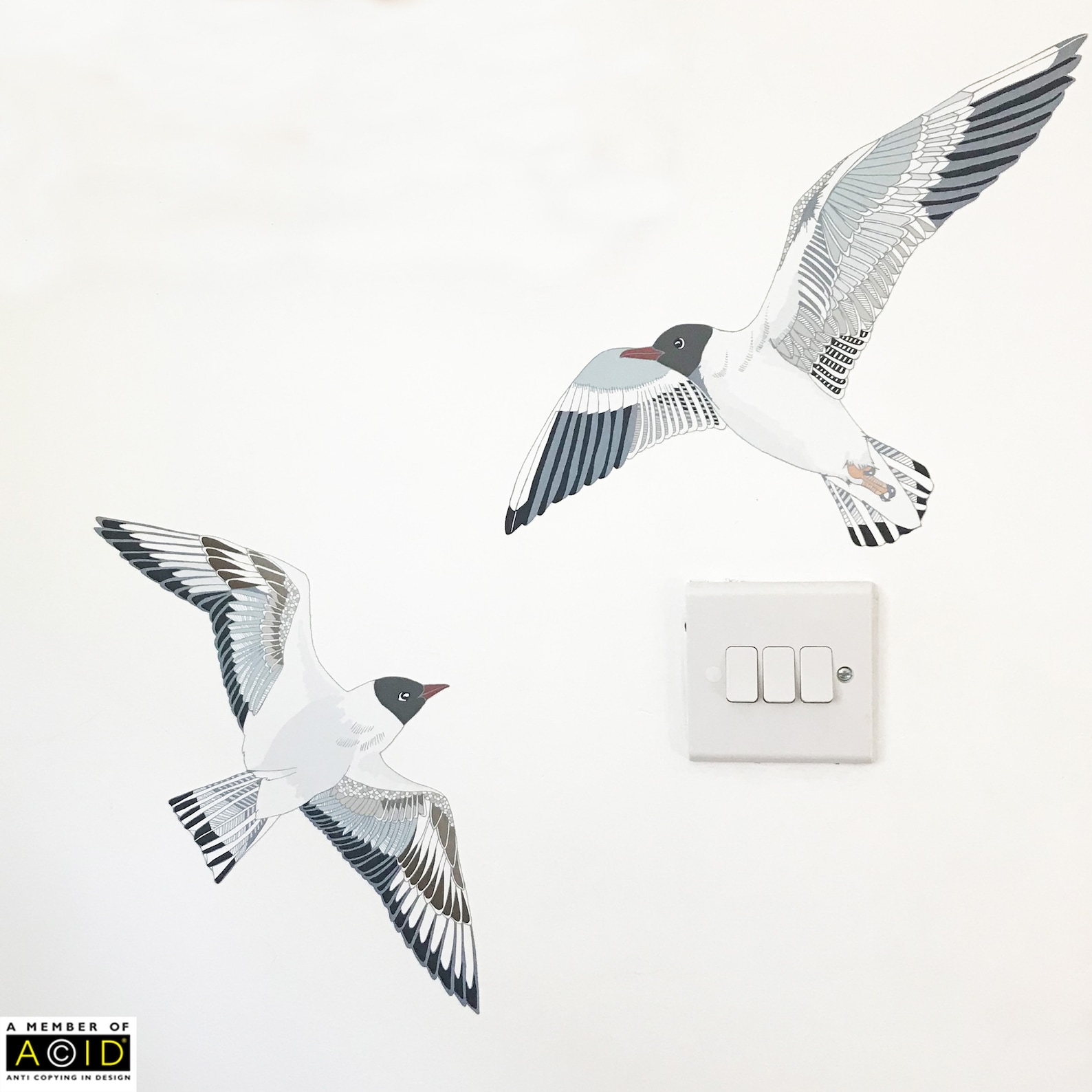 Gull Wall Sticker Set Nautical Wall Decals Flying Seagull - Etsy UK