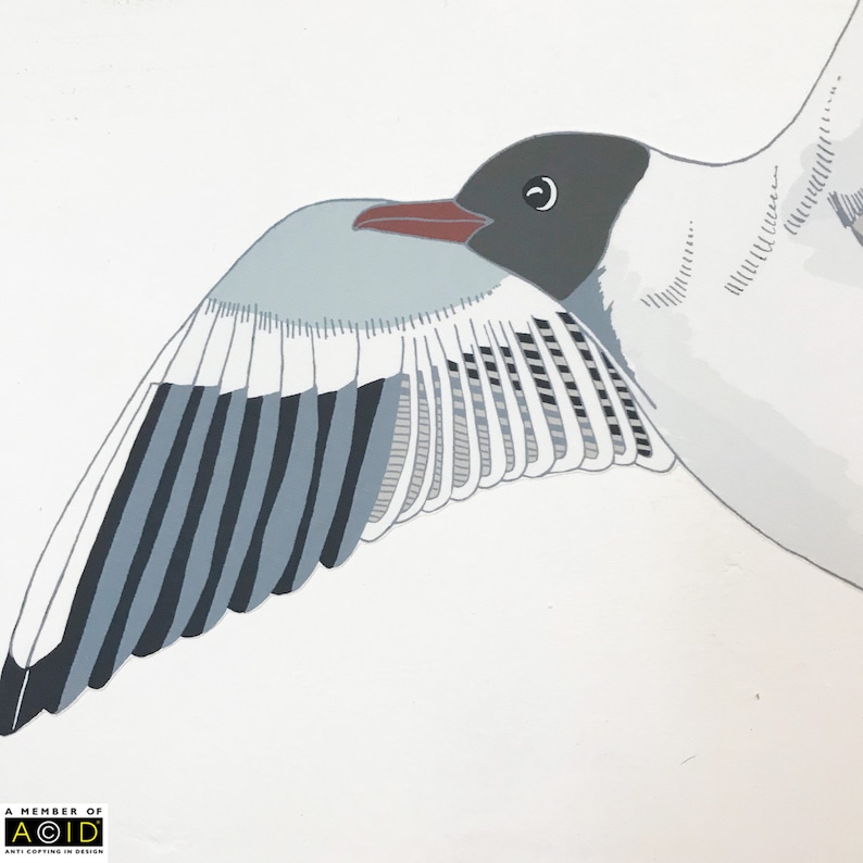 Gull Wall Sticker Set Nautical Wall Decals Flying Seagull - Etsy