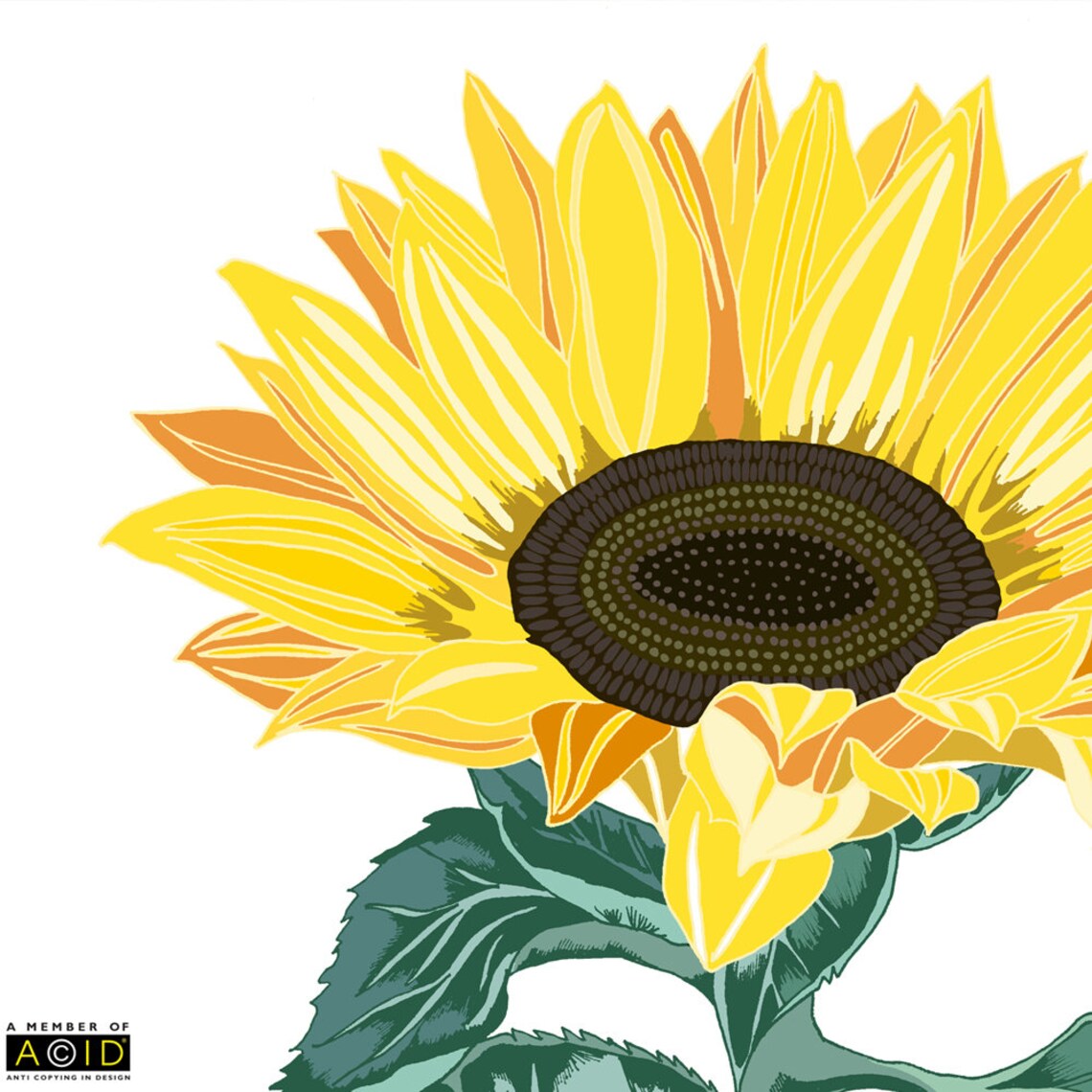 Printable Sunflower Wall Art Sunflower Art Print Modern - Etsy