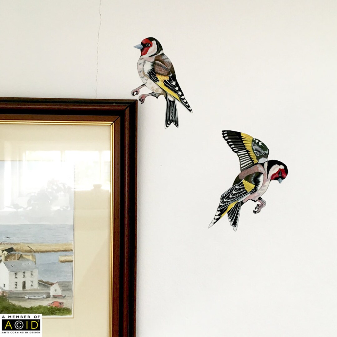Goldfinch Wall Decals, Bird Wall Decal, Nursery Decor, Bird Wall Art ...