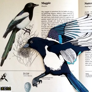 Magpie Wall Decal, Gothic Home Decor, Bird Wall Decor, Removable Wall ...