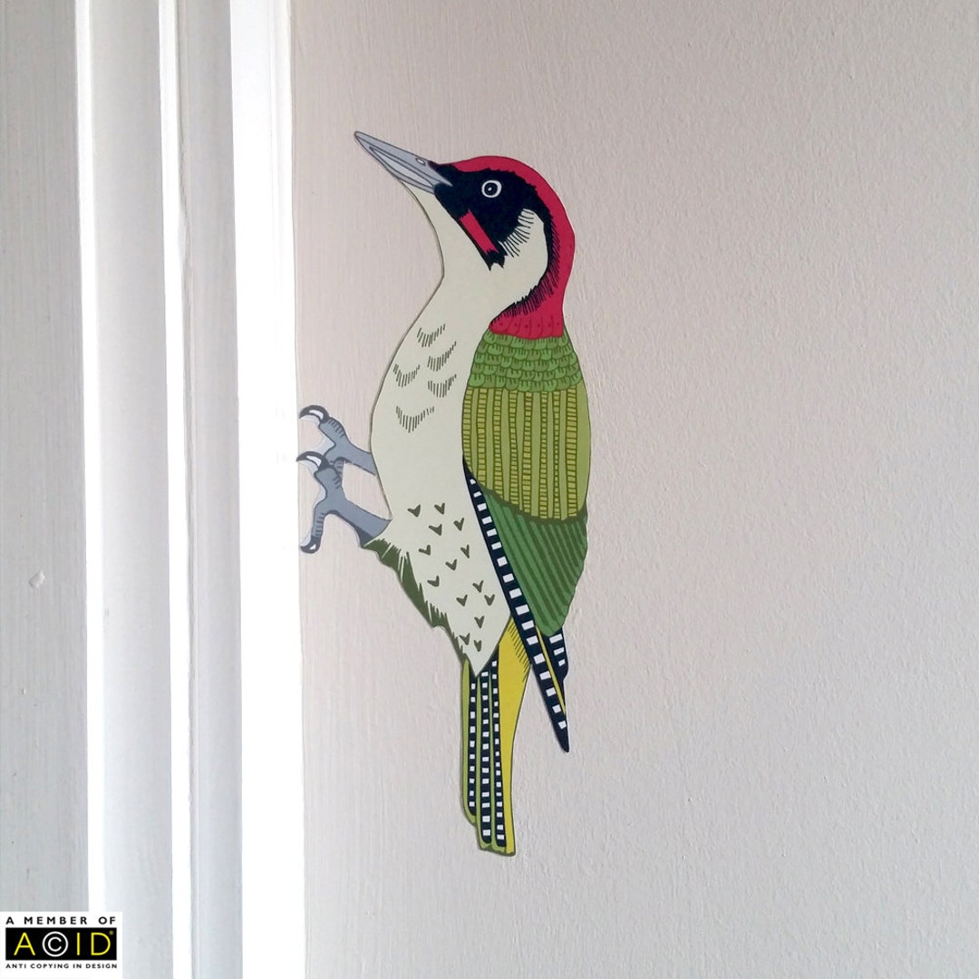 Woodland Nursery Woodpecker Wall Decal - Etsy
