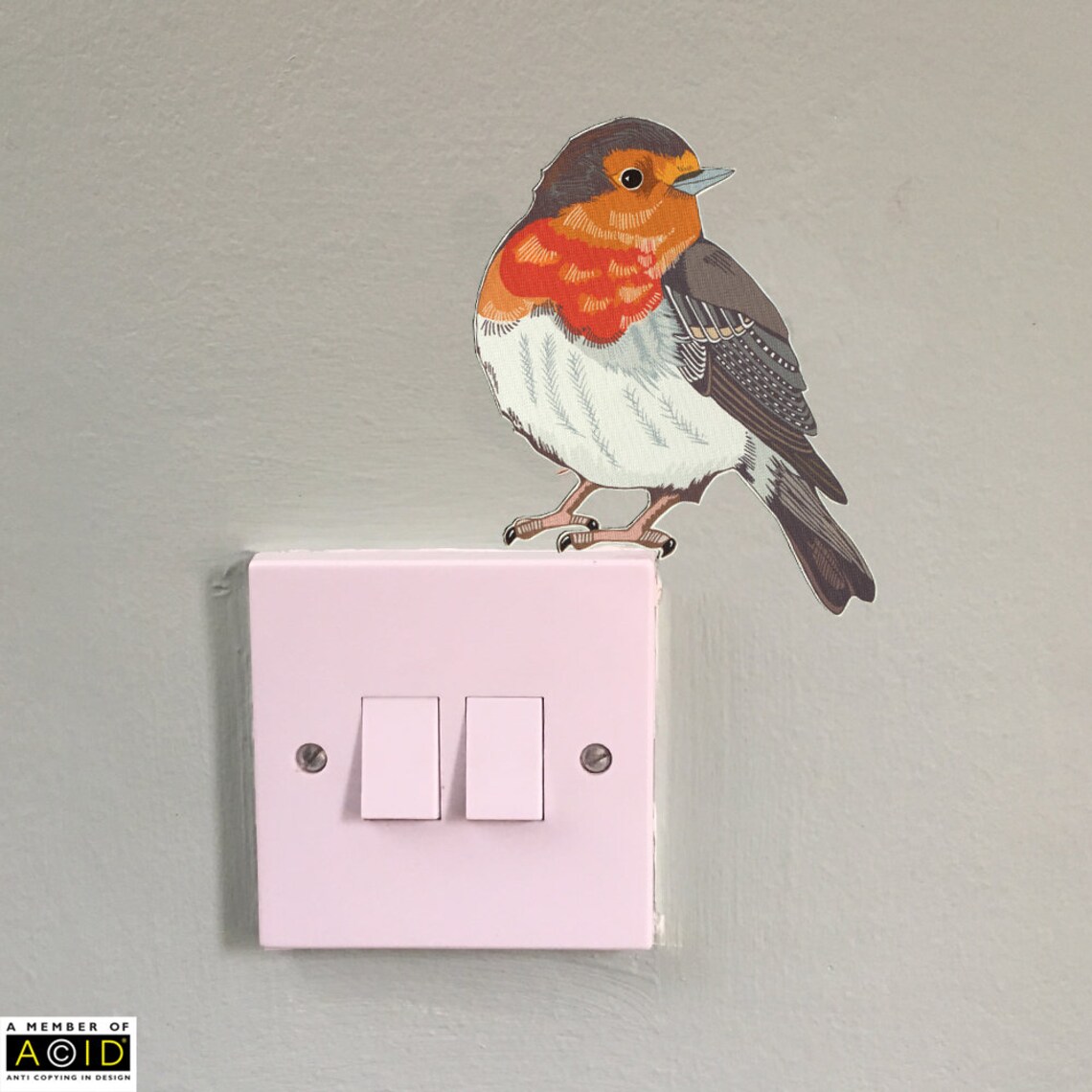 Robin Wall Decal Robin Wall Sticker Robin Wall Stickers | Etsy