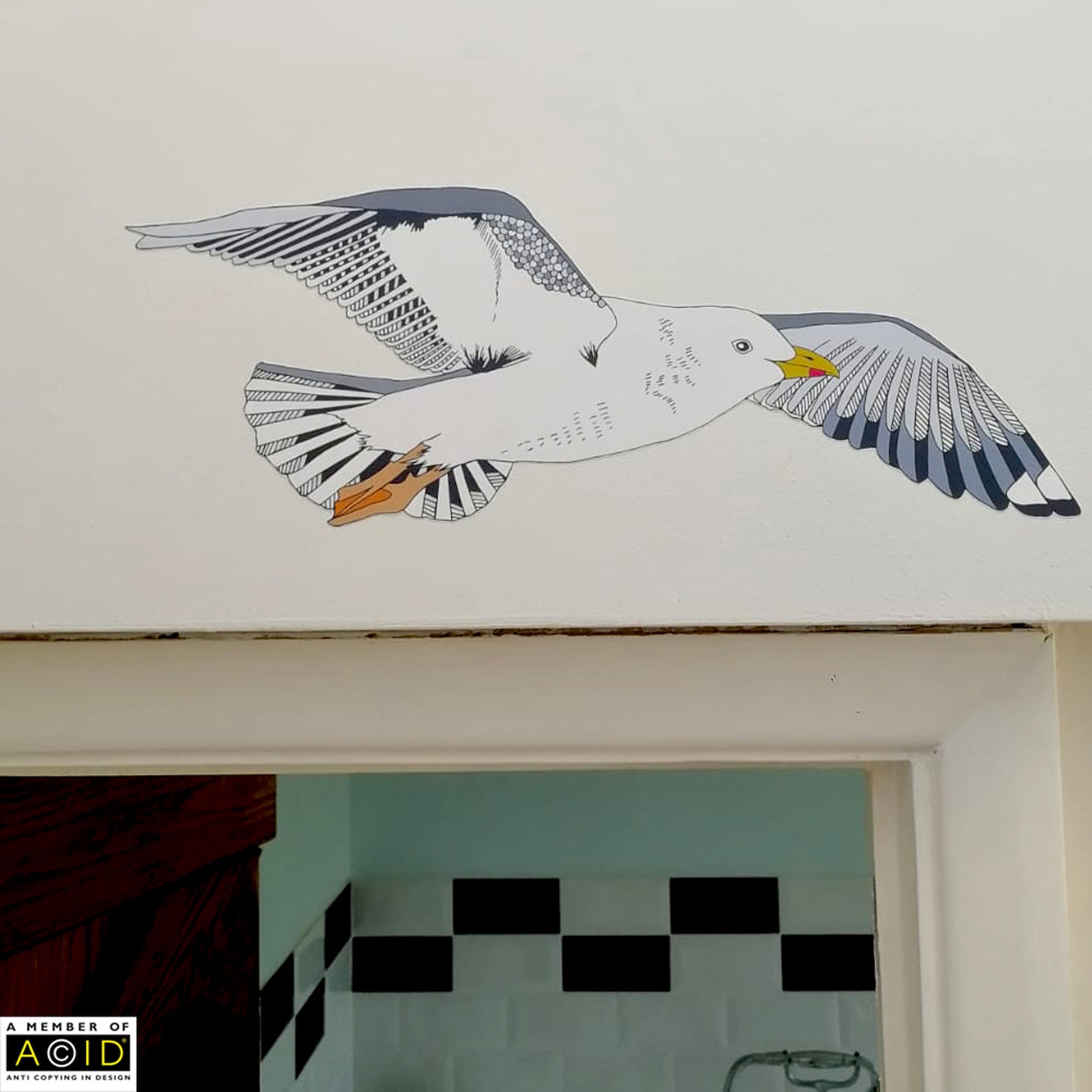 Seagull Wall Sticker Nautical Wall Art Flying Seagull Wall - Etsy UK
