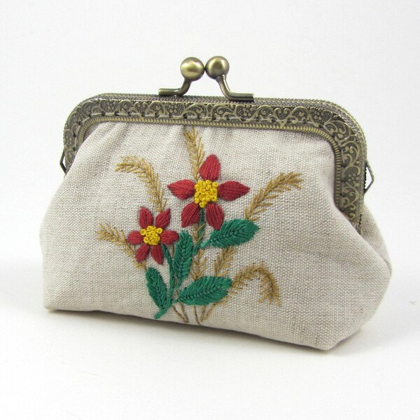 Embroidered Purse - Etsy