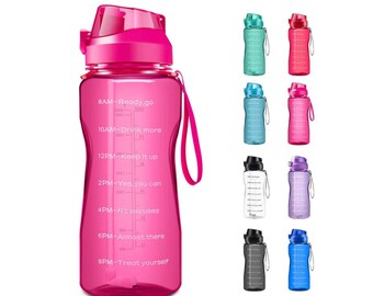 Water bottle with time | Etsy