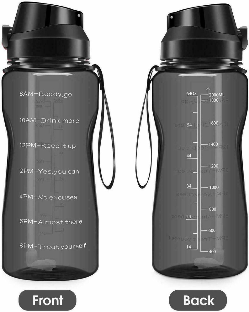 Water Bottle Tracker 64 Oz Motivational Water Bottle With - Etsy