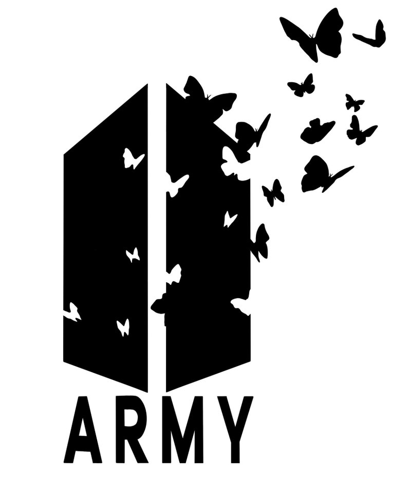 Butterfly BTS/ARMY Decal - Etsy