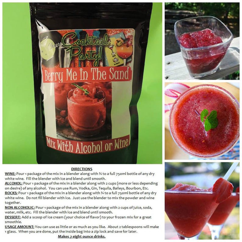 RASPBERRY Wine Slush Mix Party Supplies Gift For Women | Etsy