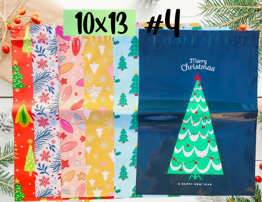 Christmas Poly Mailer Variety Pack 4 10x13 QTY 10-20 - Etsy