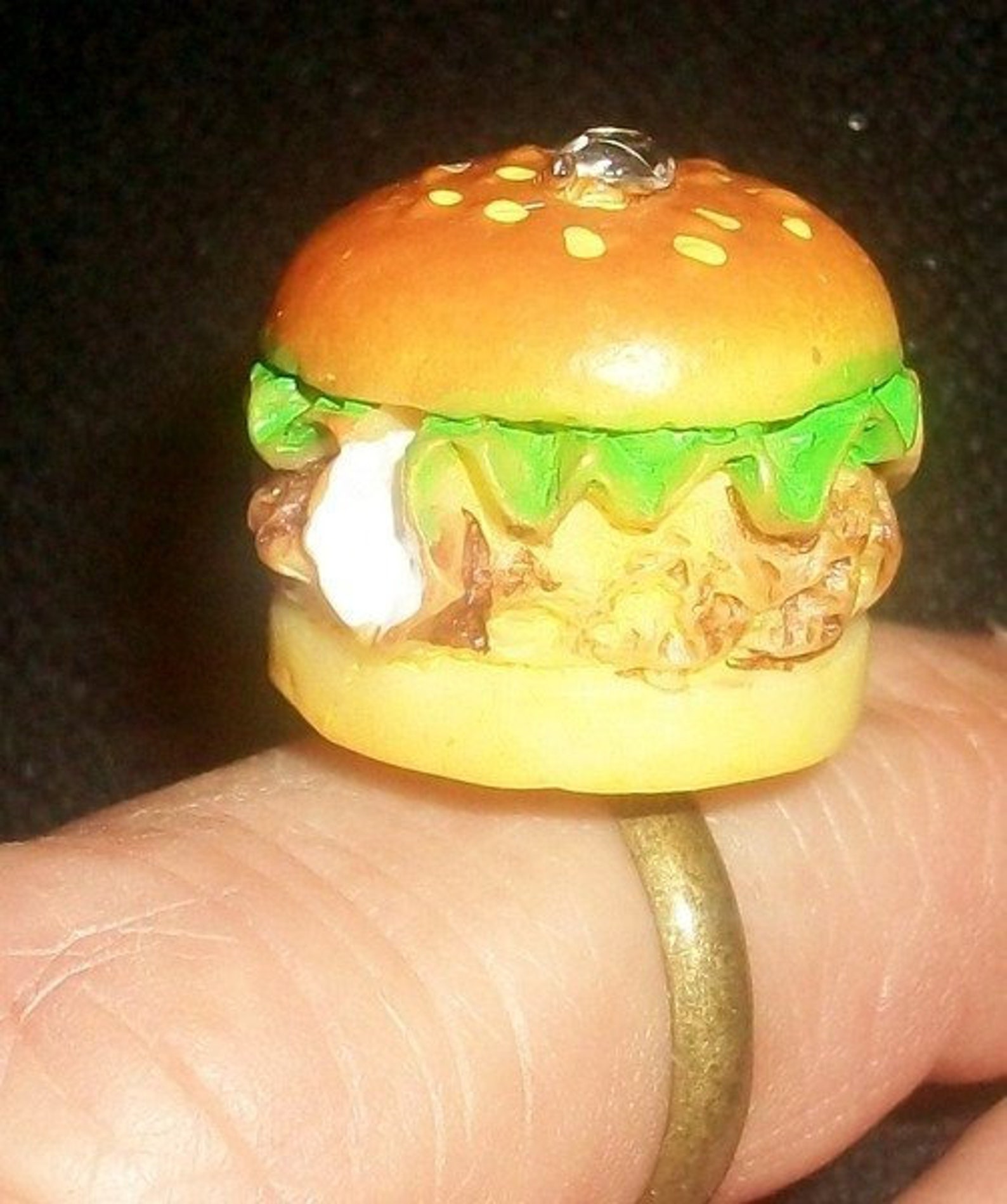 Ring-hamburger De Luxe With Cheese and Road - Etsy UK