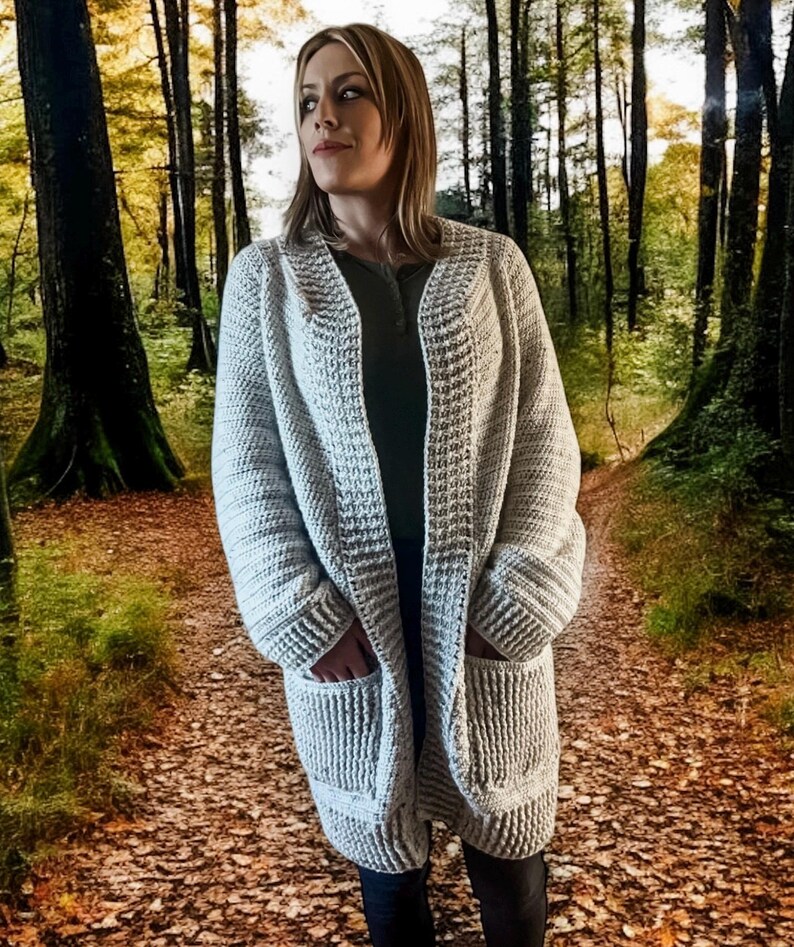 Crochet Pattern - Ribbed Crochet Cardigan - Crochet Woman's Cardigan ...