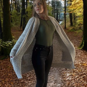 Crochet Pattern - Ribbed Crochet Cardigan - Crochet Woman's Cardigan ...