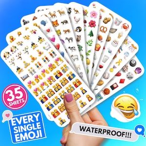 Emoji Stickers Pack: 1750 Waterproof iPhone Emojis - Etsy