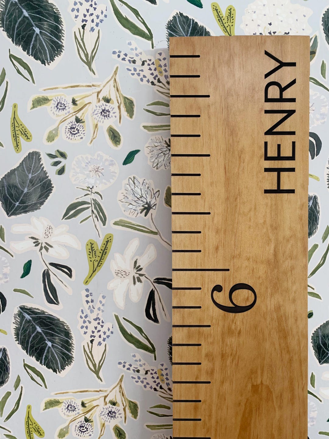 Growth Chart, Custom Measuring Stick for Kids, Minimal Wood Nursery ...