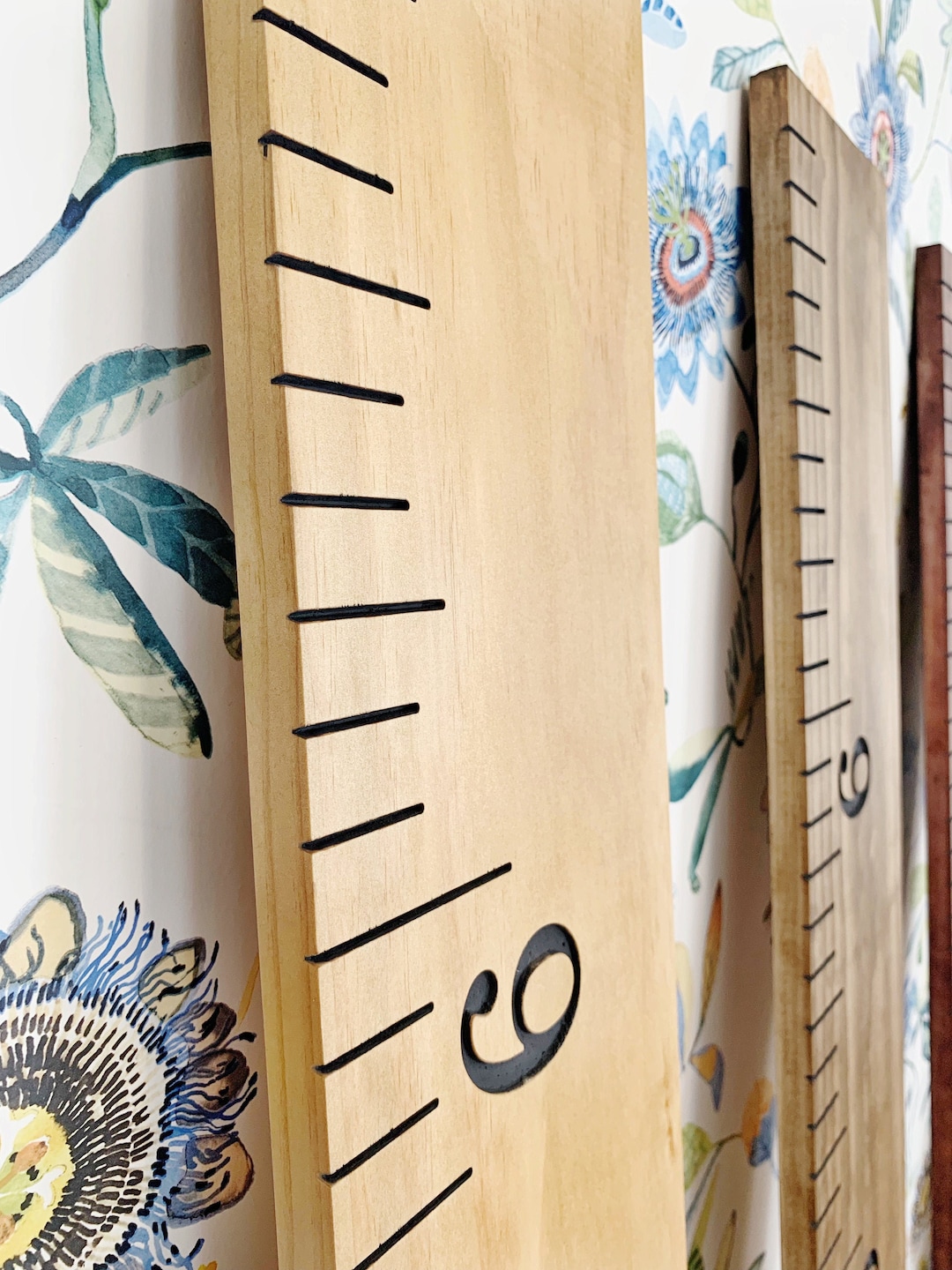 Golden Oak Engraved Growth Chart, Minimalist Nursery Decor, Family ...