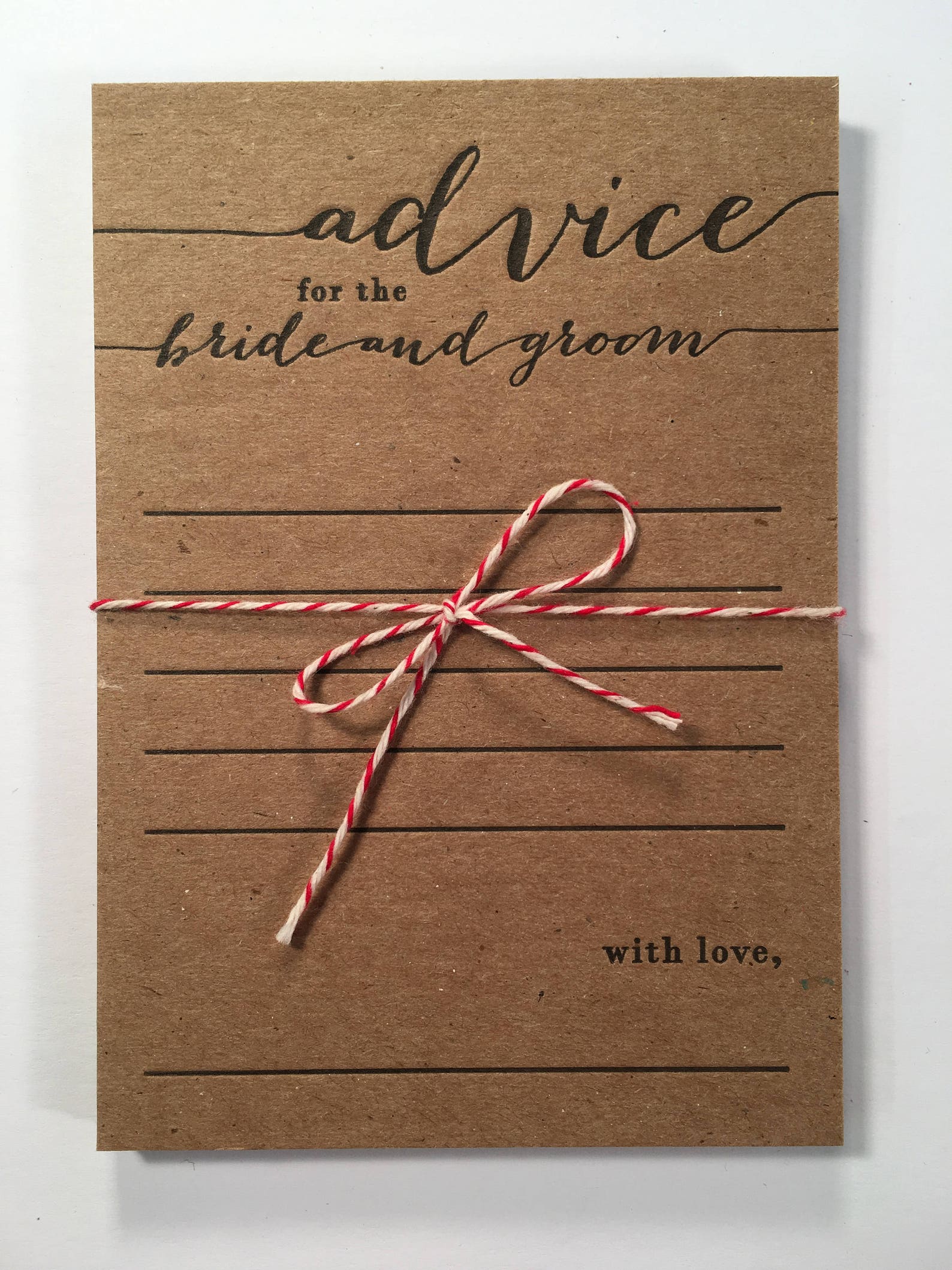 Advice for the Bride and Groom Letterpress Wedding Advice - Etsy