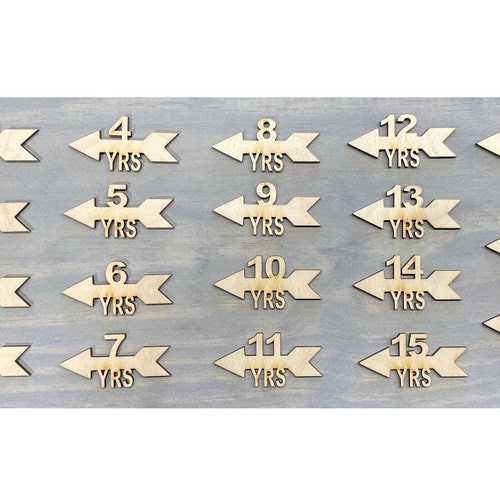 Wooden Height Markers Growth Chart Markers Arrow Height - Etsy