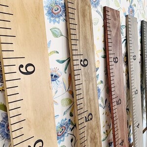 Custom Engraved Wooden Ruler Growth Chart: Boys Edition | Minimalist ...