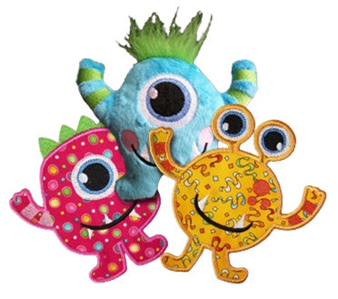 Monster Mash Plush Toys. Machine Embroidery In-the-hoop Toys and ...