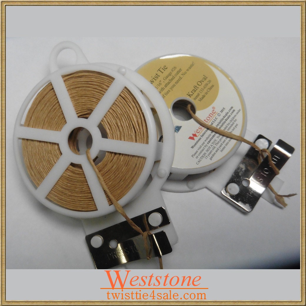 65ft 20m Paper Twist Tie Roll with Cutter Kraft String | Etsy