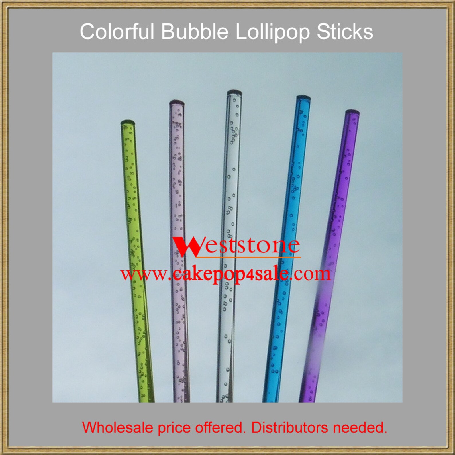 50 Pcs 4 Acrylic Colorful Bubble Sticks for Cake Pops | Etsy