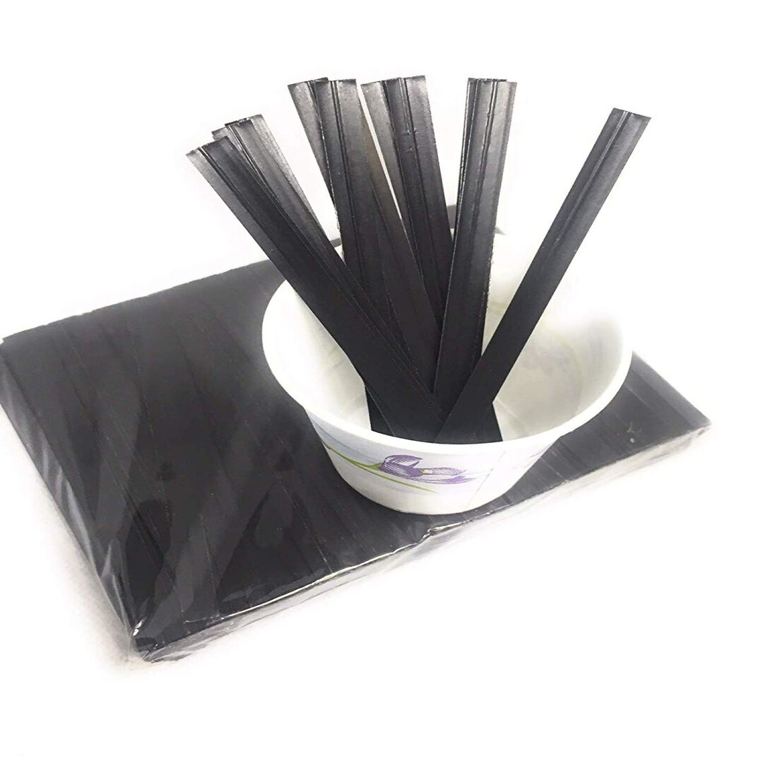 100pcs Bright Colorful Black Plastic/paper Coated 4"/7" X 1/4" Twist ...