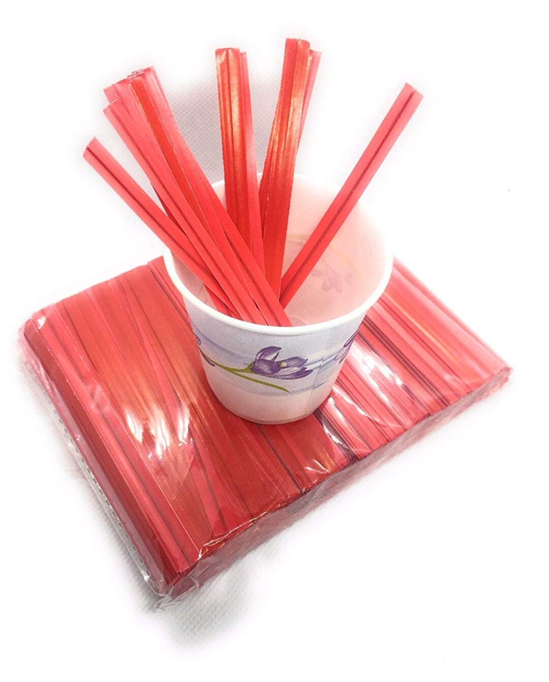 100pcs Bright Colorful Red Plastic/paper Coated 4"/7" X 1/4" Twist Ties ...