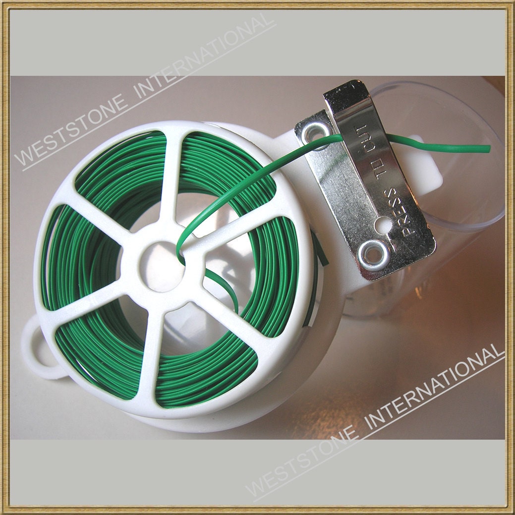 65FT Plastic Twist Tie Spool With Cutter - Green Oval - Etsy