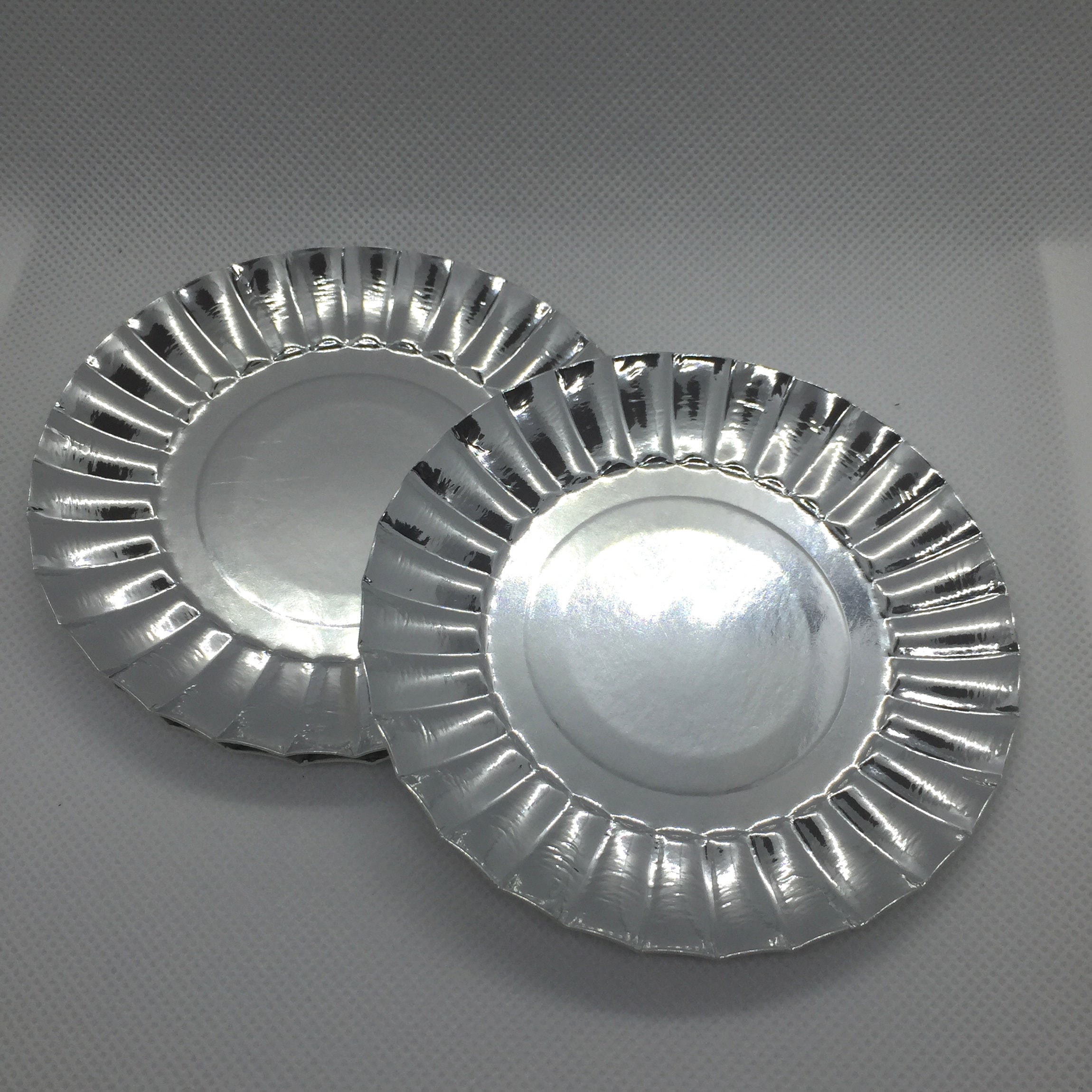 50pcs Round/square Gold or Silver Paper Plate 3 3/4" (10cm) for ...