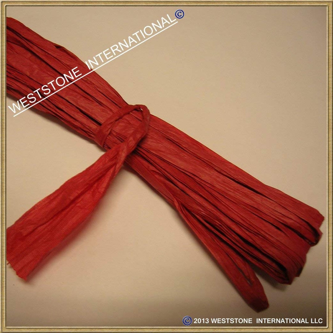 Paper Raffia Red 40 Ft (12 M) - Etsy