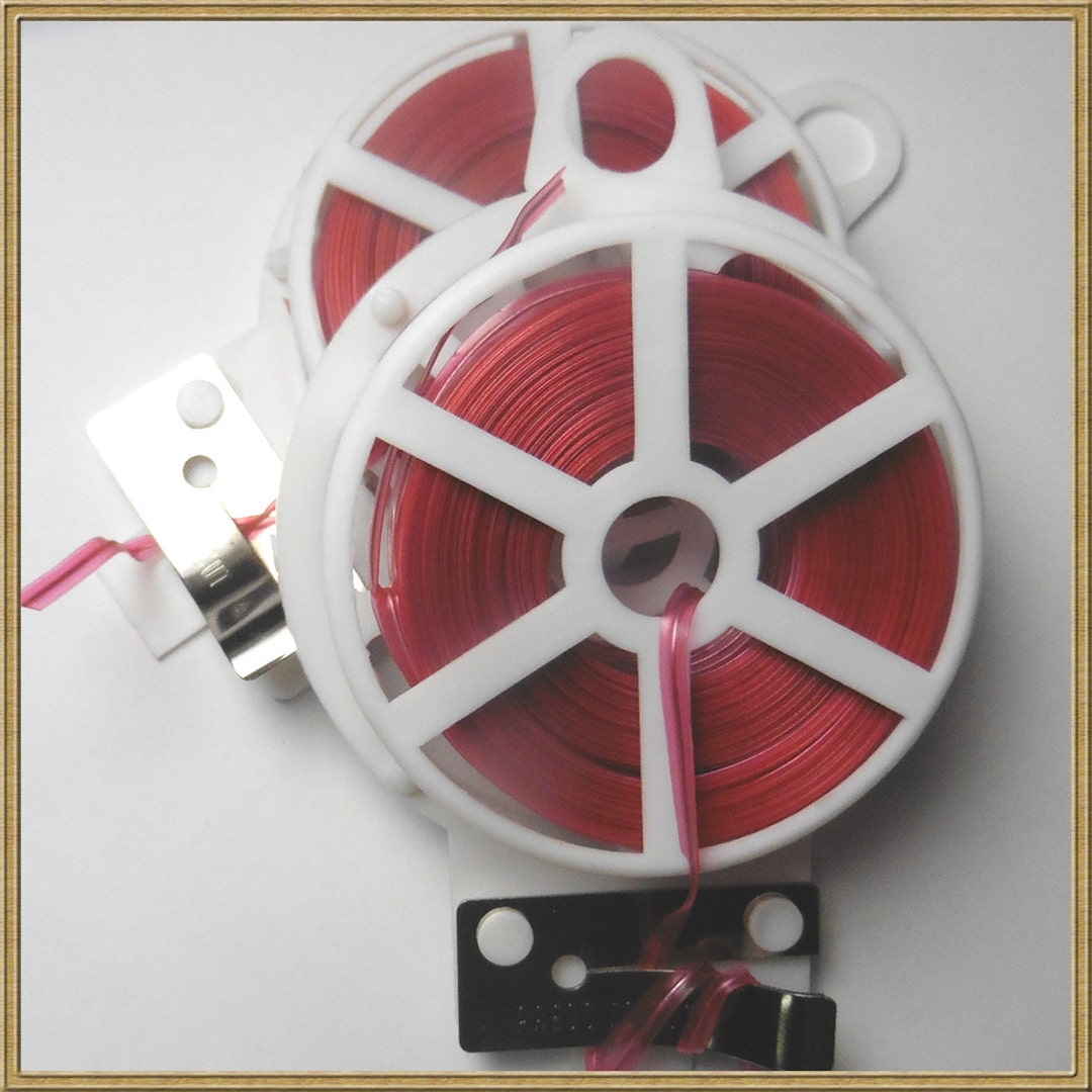65FT Plastic Twist Tie Spool With Cutter - Red Flat - Etsy