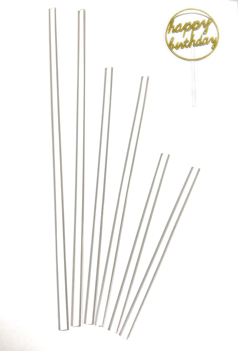 Flat Sticks - 30pcs Acrylic PLEXIGLASS Sticks, Long Flat, Transparent ...