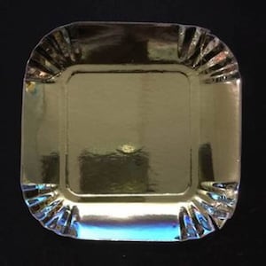 50pcs Round/square Gold or Silver Paper Plate 3 3/4" (10cm) for ...