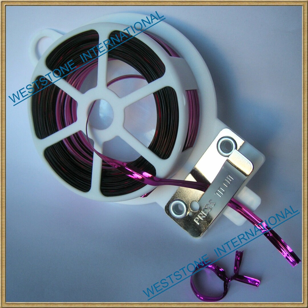 65FT Hot Pink Metallic Twist Tie Spool With Cutter - Etsy