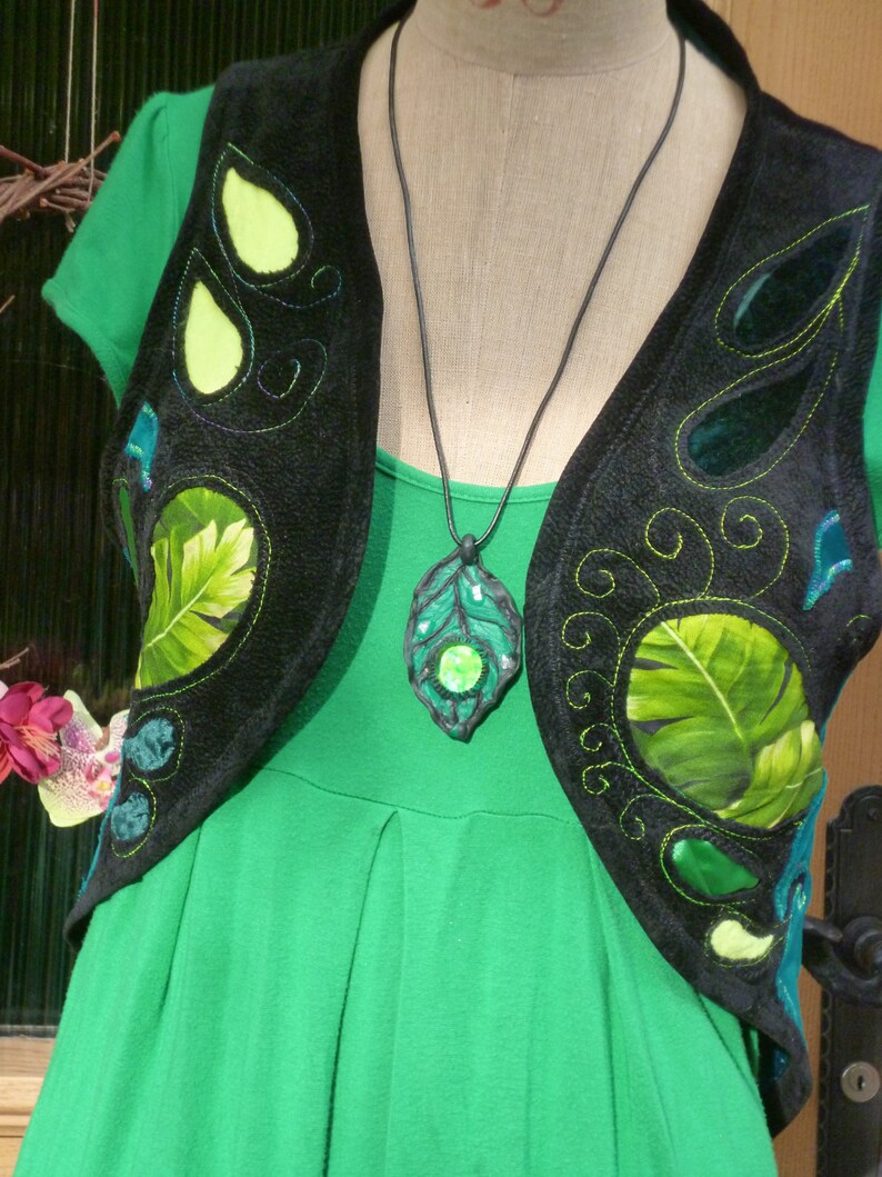 Fairy Vest With Leaf Decoration Elvish Woodland Fairy Nature - Etsy