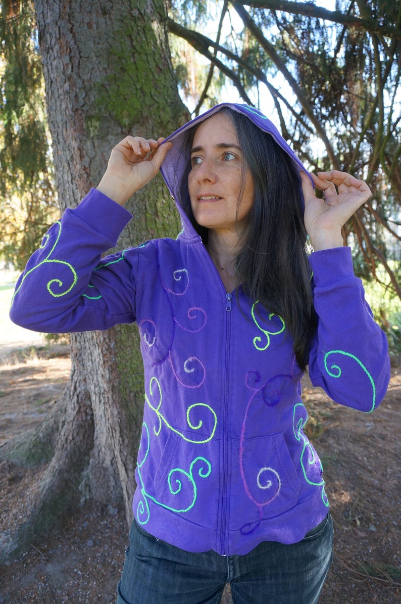 Purple Fairy-winged Hoodie-fantasy Fairy Sweater Purple Jacket - Etsy